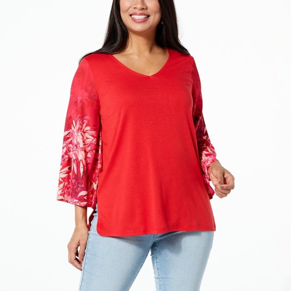 DG2 by Diane Gilman | Tops | New Orange Red Plus Sz X Soft Stretchy ...